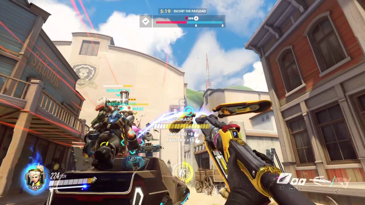 Overwatch: Beta- Mercy Gameplay 1 - YouTube