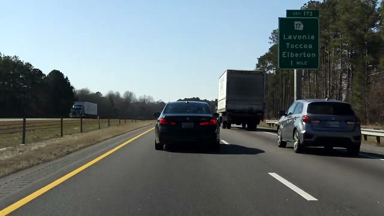 Interstate 85 - Georgia (Exits 177 to 173) southbound - YouTube