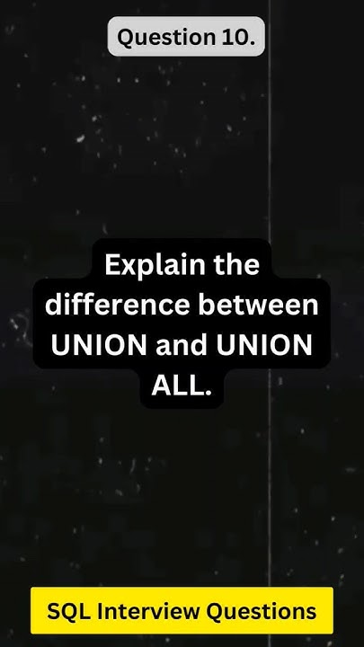 #10 | SQL Interview Questions and Answers by Sandeep Dalal CSE | UNION & UNION ALL difference # ...