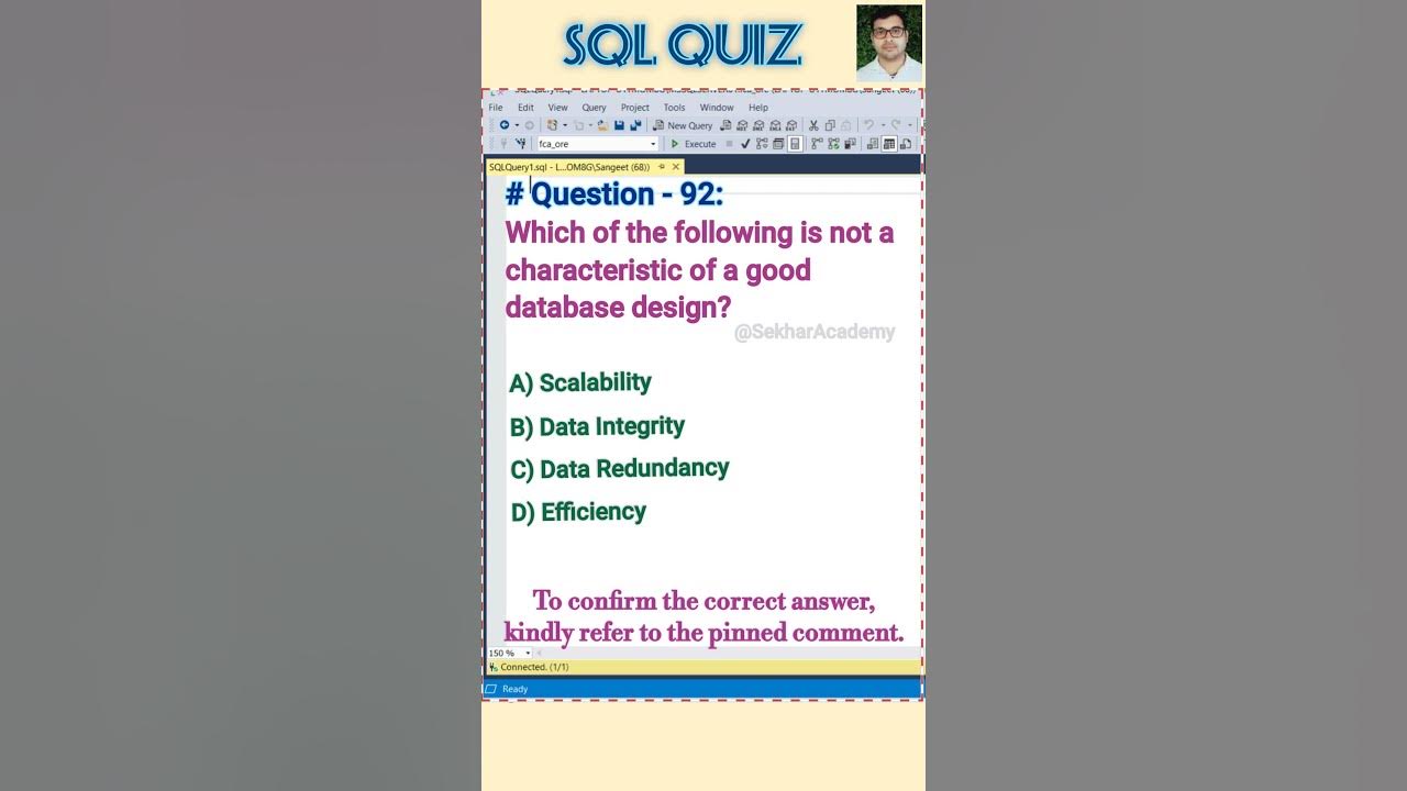 Sql Quiz 92 Shorts Ytshorts Youtubeshorts Sql Interview Reels Mysql Sekharacademy1