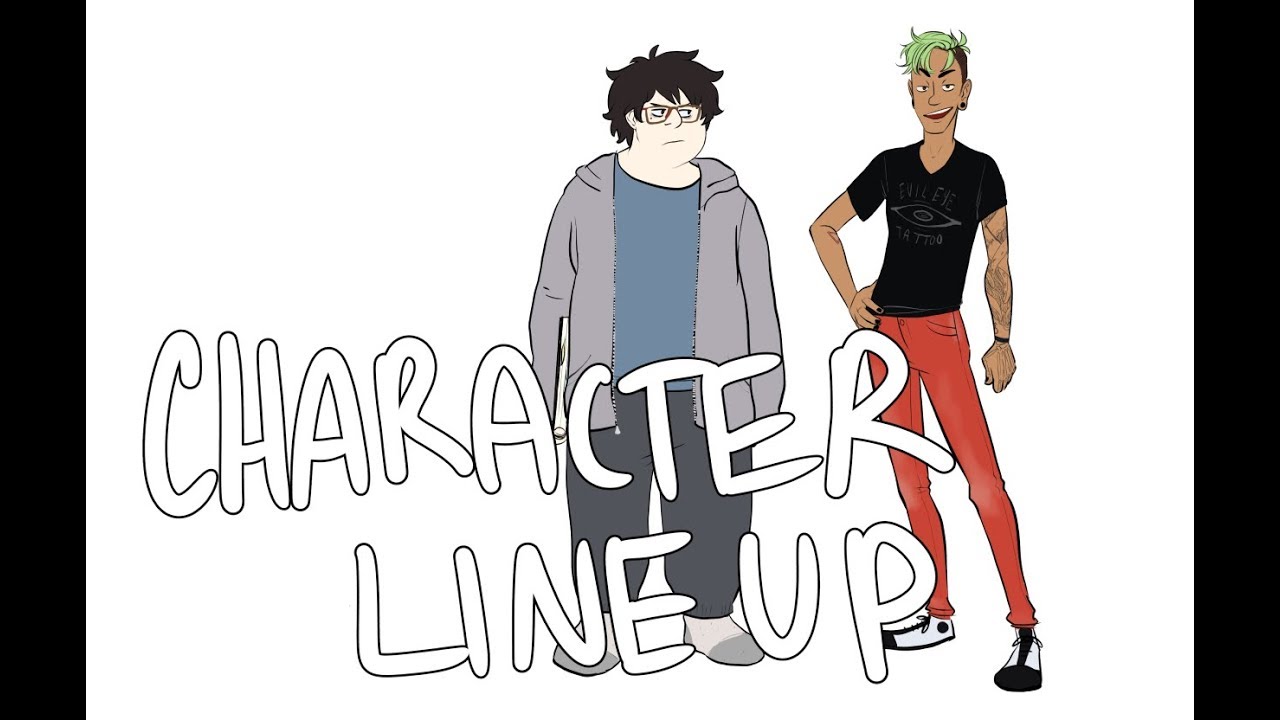 character lineup speedpaint pt 1 - YouTube