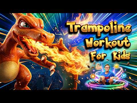 Trampoline Workout Part 4 (Pokémon)  |  Trampoline Workout For Kids  |  PE Bowman