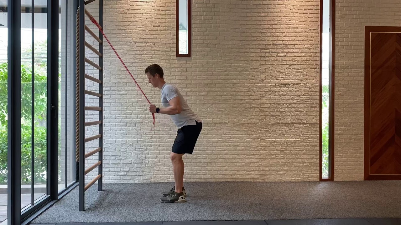Triceps press down | Resistance band - YouTube