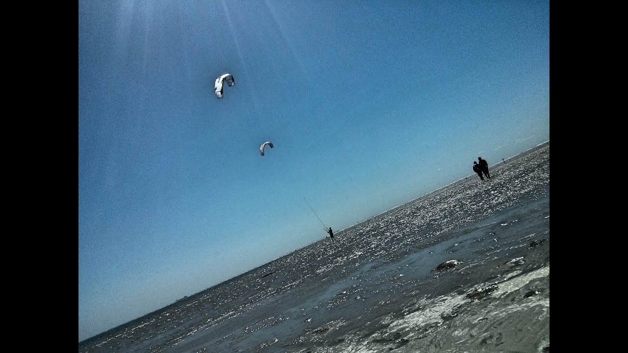 Kite surfen op Borkum - YouTube