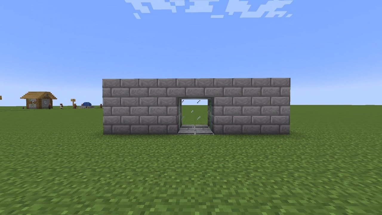 How to make a 2x2 automatic door in minecraft. - YouTube