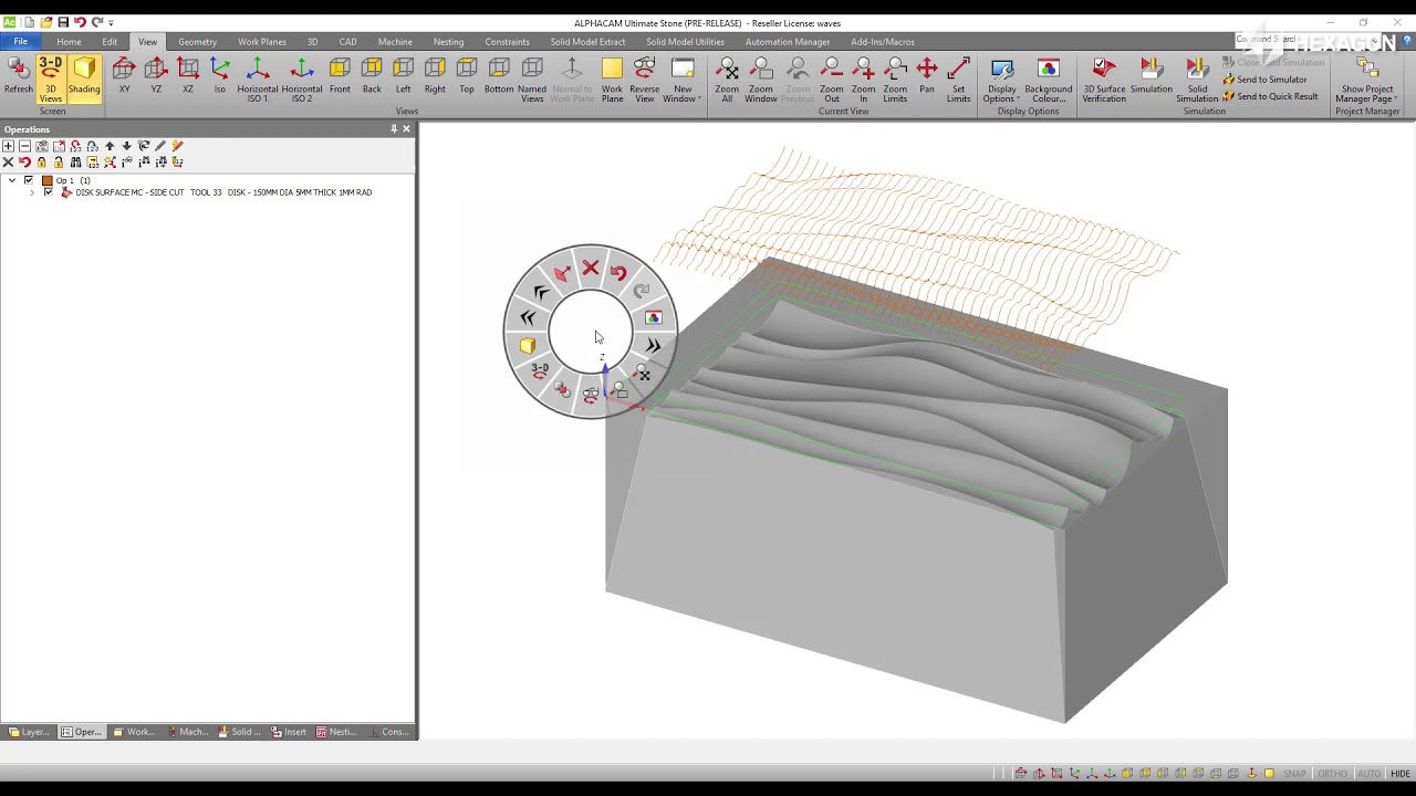 Cut Solid Surface With Boundary | ALPHACAM 2020.1 - YouTube