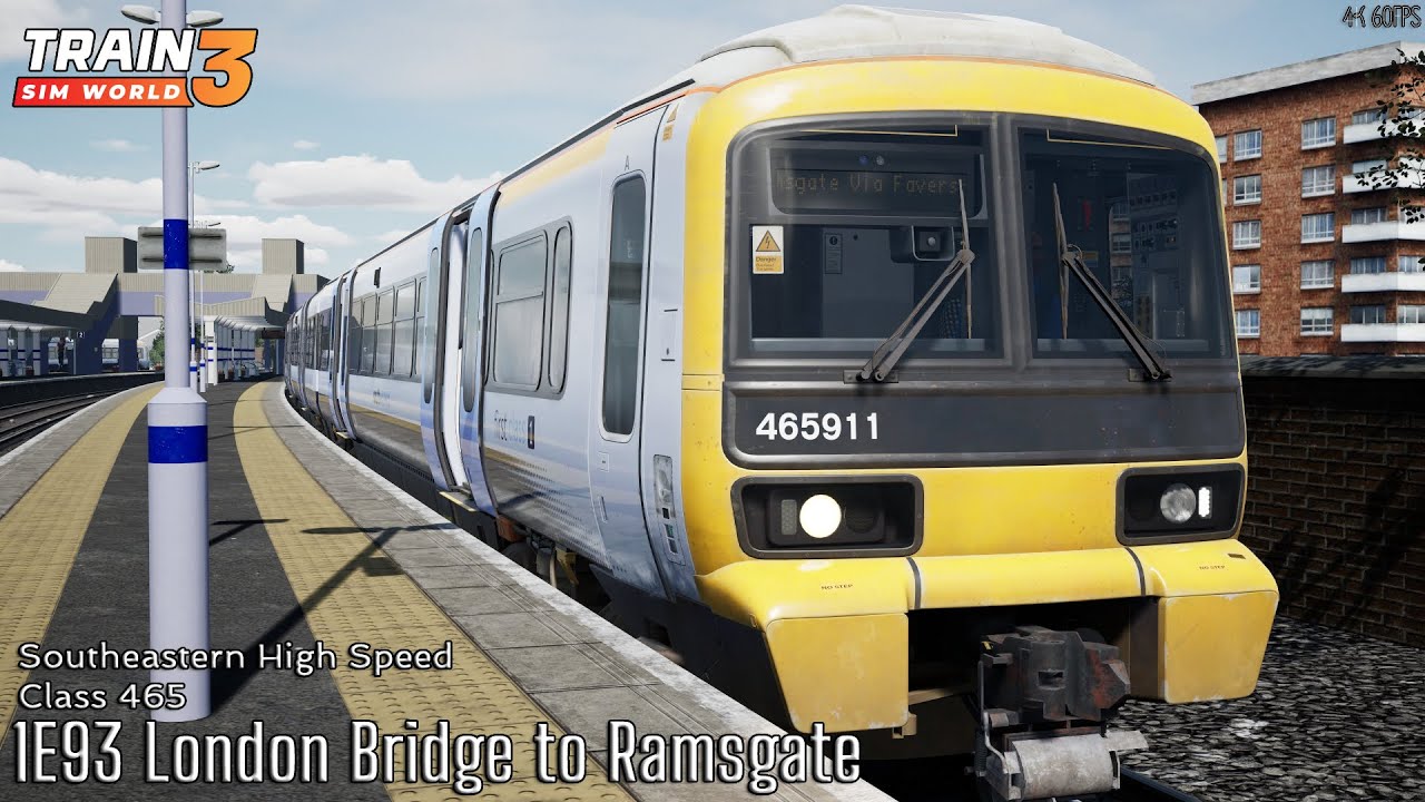 1E93 London Bridge to Ramsgate - Southeastern High Speed - Class 465 ...
