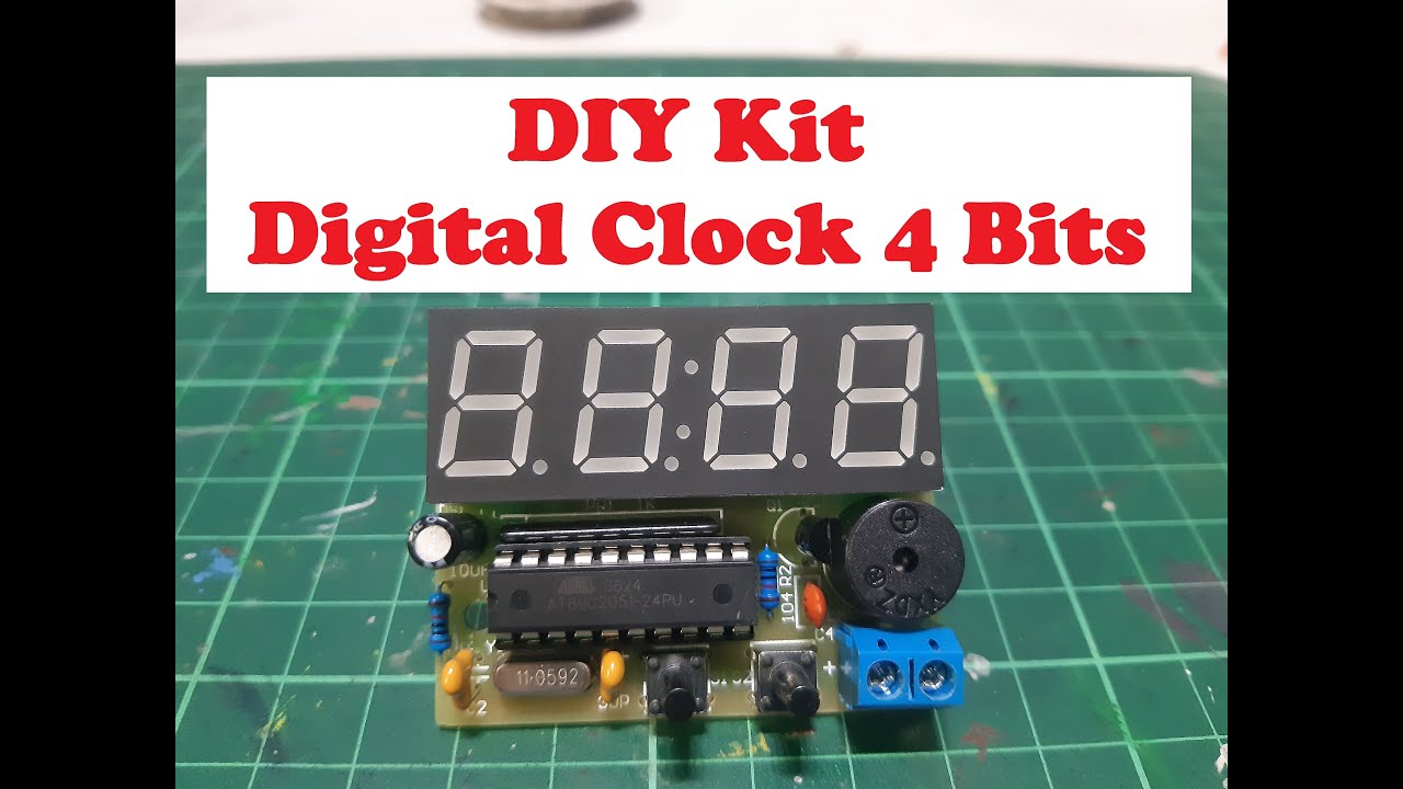 DIY KIT Clock 4 bit - YouTube