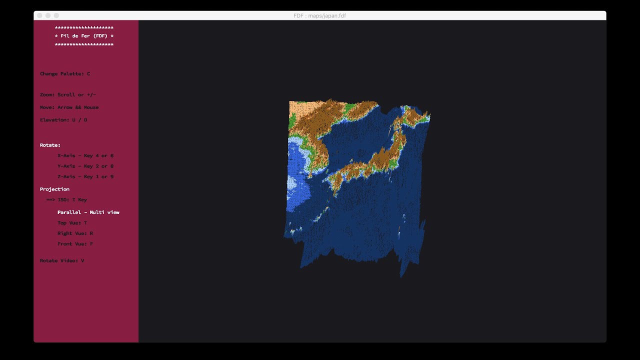 FDF - 42 projet 3d - YouTube