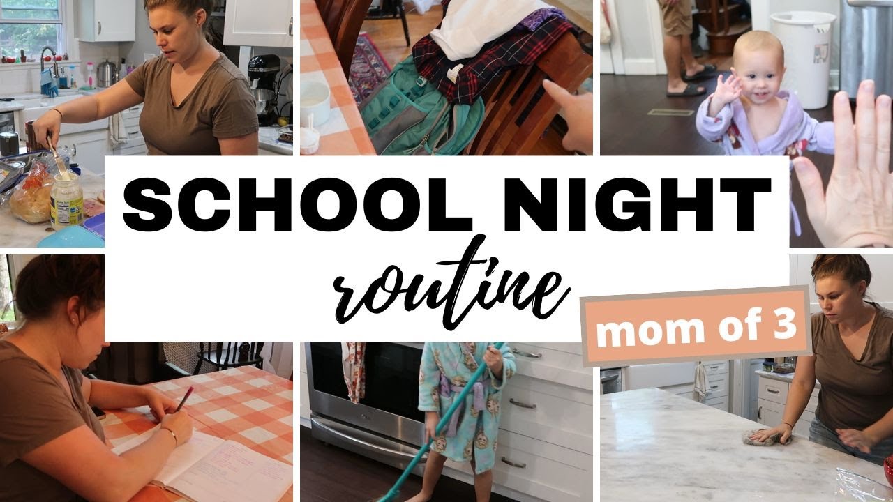 SCHOOL NIGHT ROUTINE MOM OF 3 // BEDTIME ROUTINE WITH 3 KIDS - YouTube