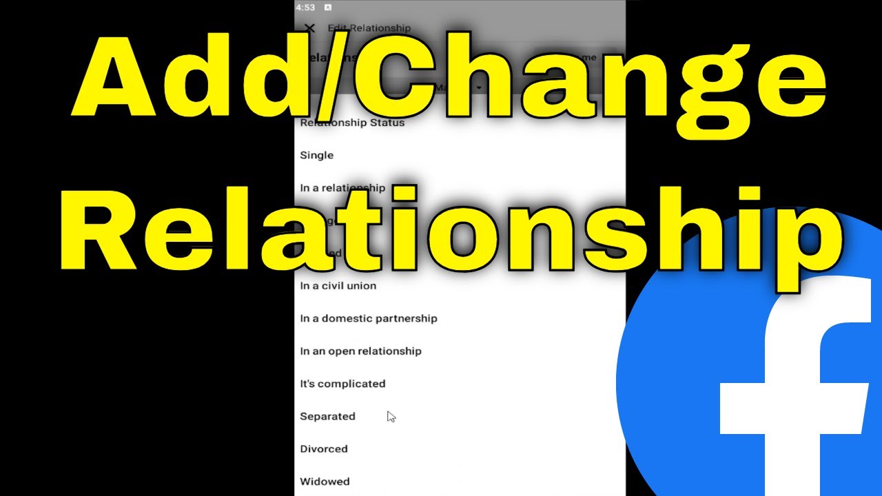 How To Add/Change Relationship To Profile On Facebook App (Mobile ...