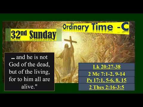 32nd Sunday in Ordinary Time - C (Holy Mass Readings, Voice Overlay) - YouTube