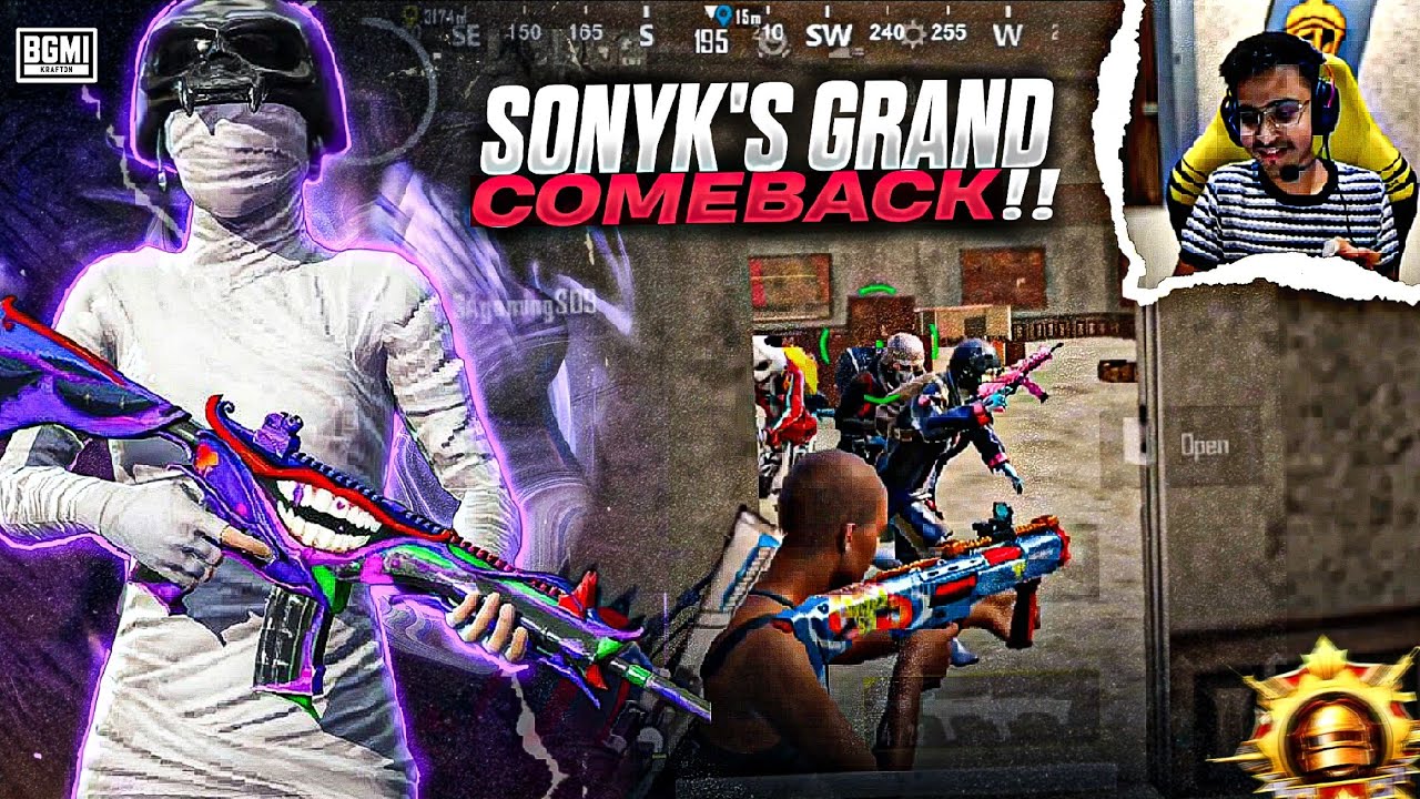 Sonyk *STRIKES* Back With Domination | Epic 1VS4 Clutches | Poco X6 Pro | Bgmi Highlights[4K ...