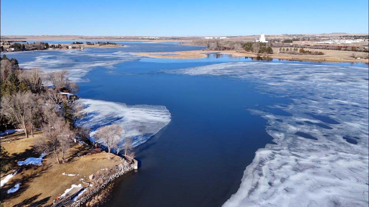 Lake Patterson Ice Off 2024, Dickinson ND - YouTube