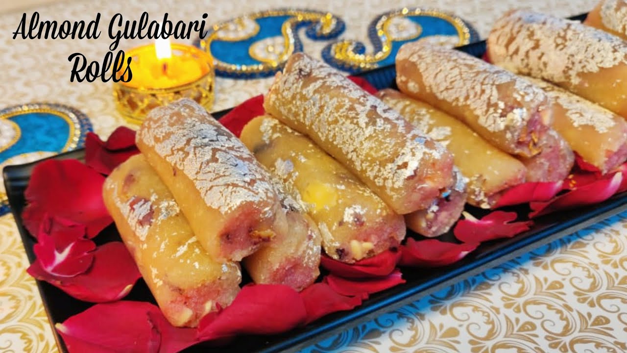 Almond Gulabari Rolls | Diwali Festive Mood | Falguni Galia - YouTube