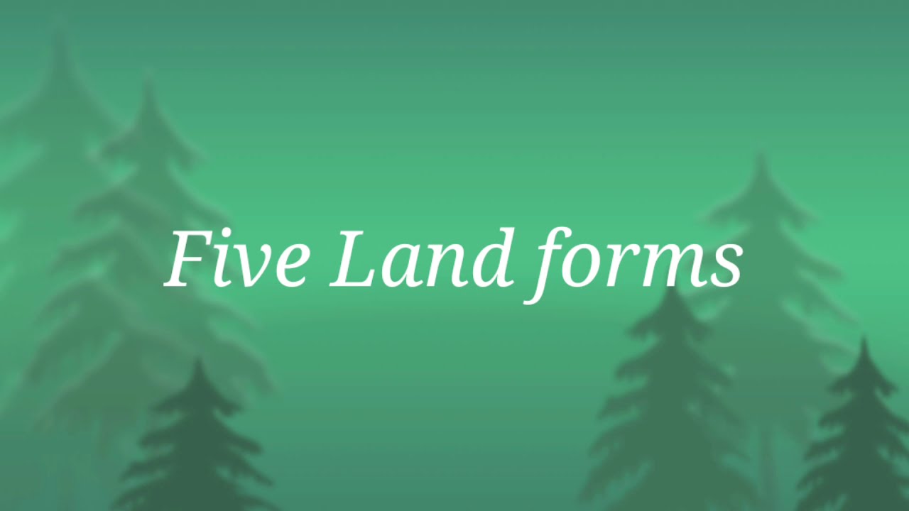 Five Land forms book ex Class 4 Social Science - YouTube