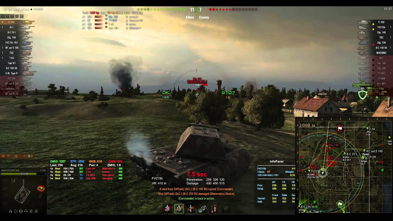 e 100 7 kill ace tanker - YouTube