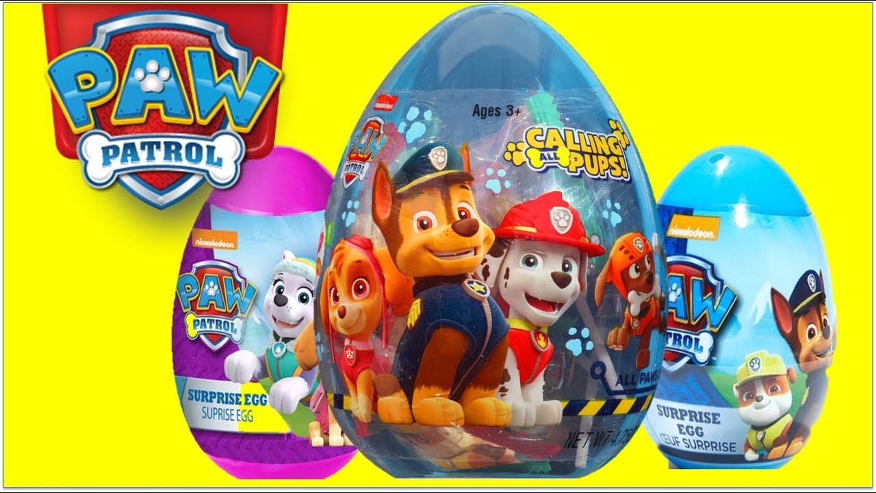 PAW PATROL Surprise Eggs Toys with Chase & Marshall | MGTracey - YouTube