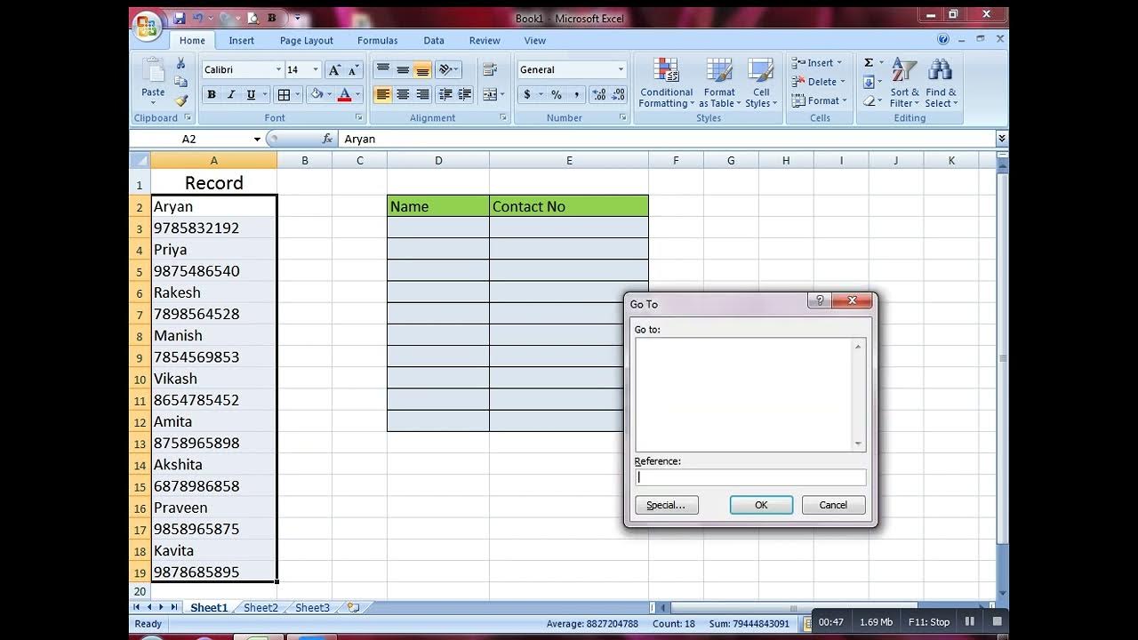 Seprate Data Copy In Ms Excel Youtube