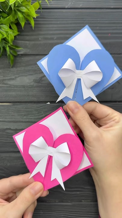 3D Pop Up Card Heart Paper Craft Valentine's Day Gift Ideas - YouTube