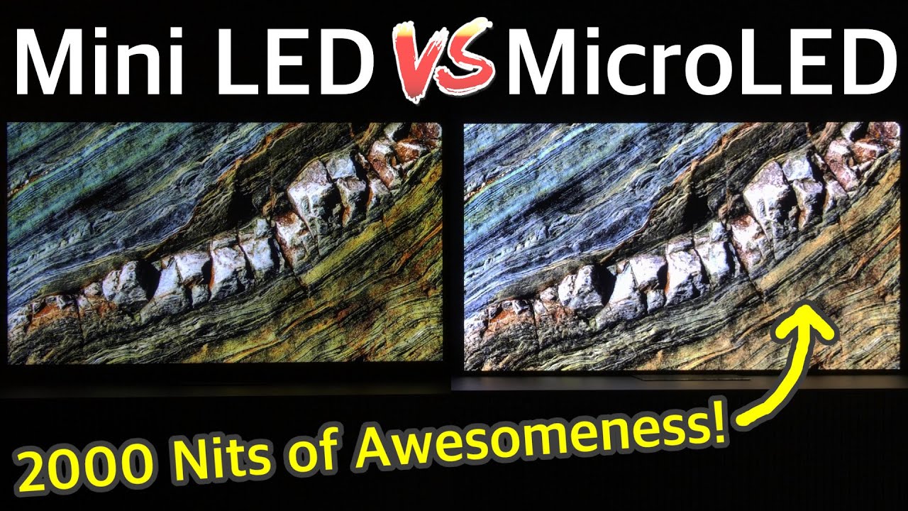 Samsung 89-inch MicroLED vs 85" Mini LED TV Shootout at CES 2022 - WOW! - YouTube