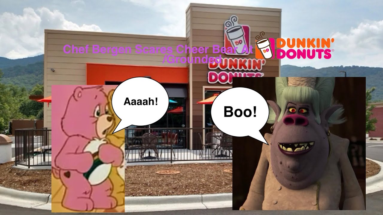 Chef Bergen Scares Cheer Bear At Dunkin Donuts/Grounded - YouTube