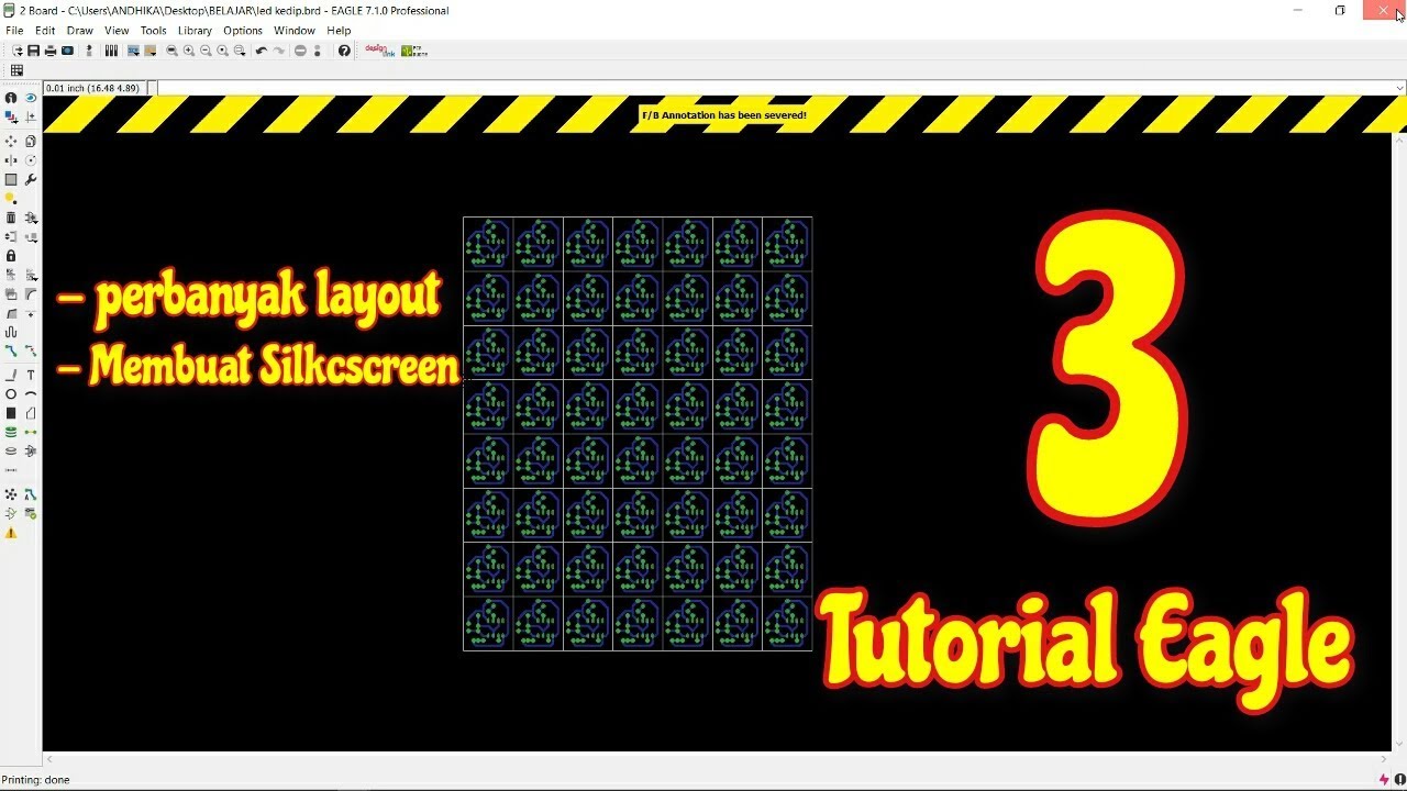 Memperbanyak layout dalam sekali print dan membuat silkscreen ...