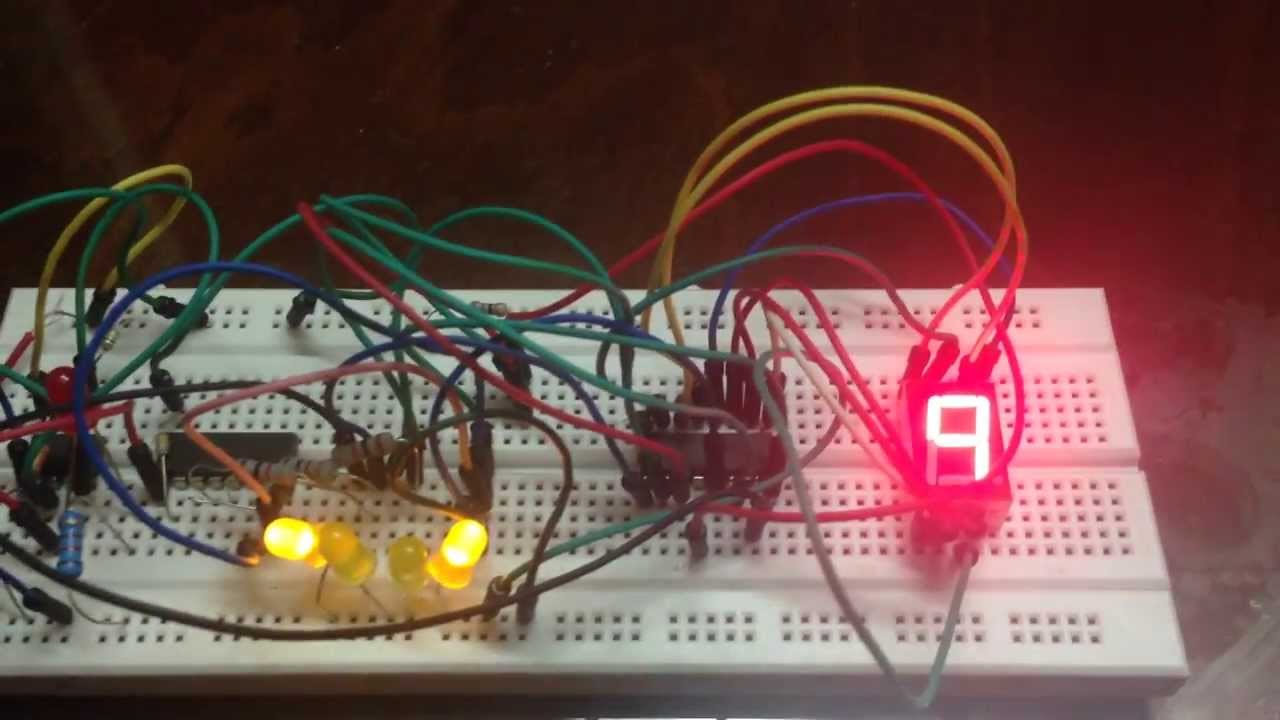 Binary and seven segments counter - YouTube