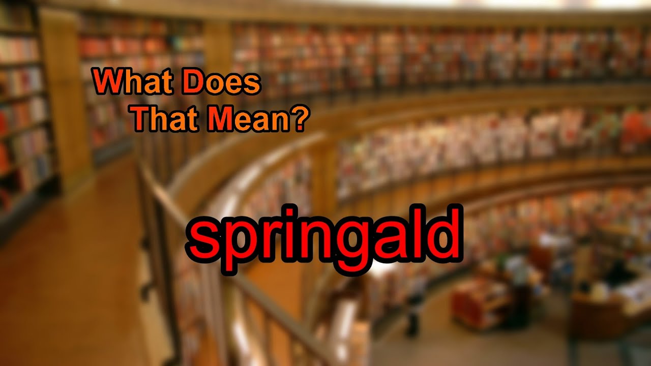 What does springald mean? - YouTube