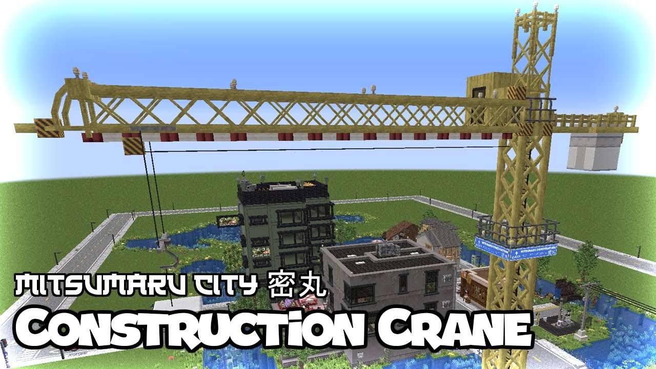 My Minecraft City Just Got a GIANT Tower Crane! - YouTube
