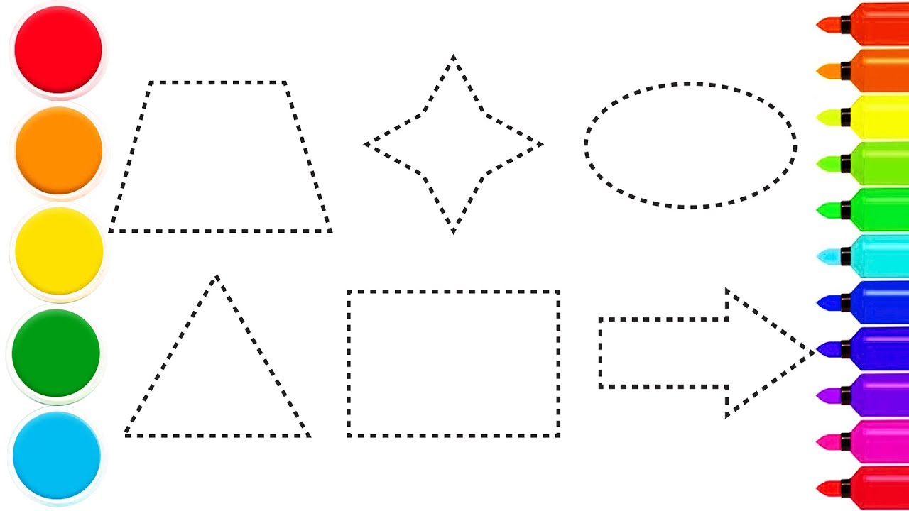 How to draw simple 2d geometric shapes | step by step - YouTube