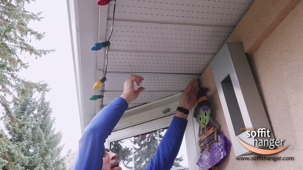 Original Soffit Hanger Halloween Decorating - YouTube