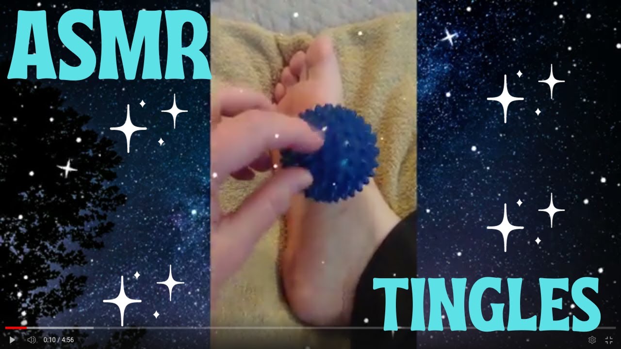 ASMR Goodnight Sleep Foot Massage w/ Ball & Ambient Music | Relaxing ...