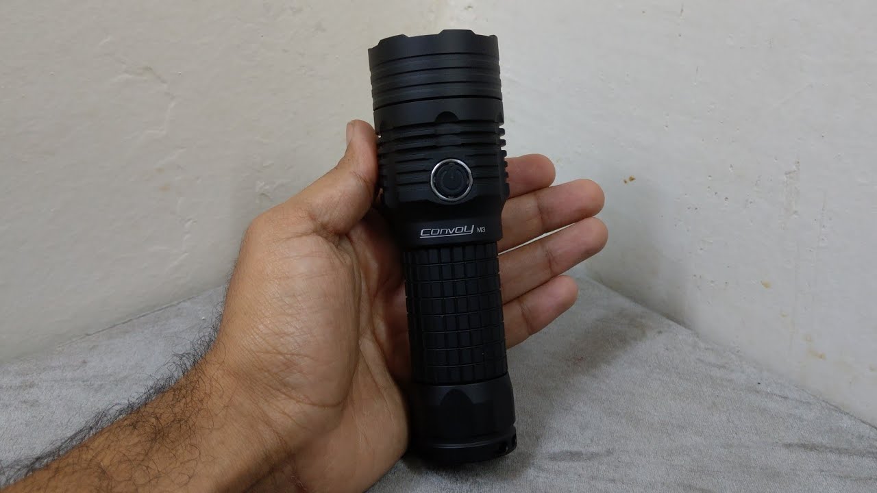 Convoy m3 6500k test flashlight - YouTube