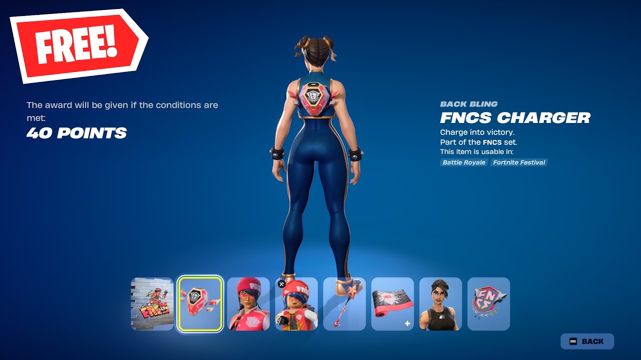 How to Unlock *FREE* FNCS CHARGER Back Bling in Fortnite | FNCS Twitch ...