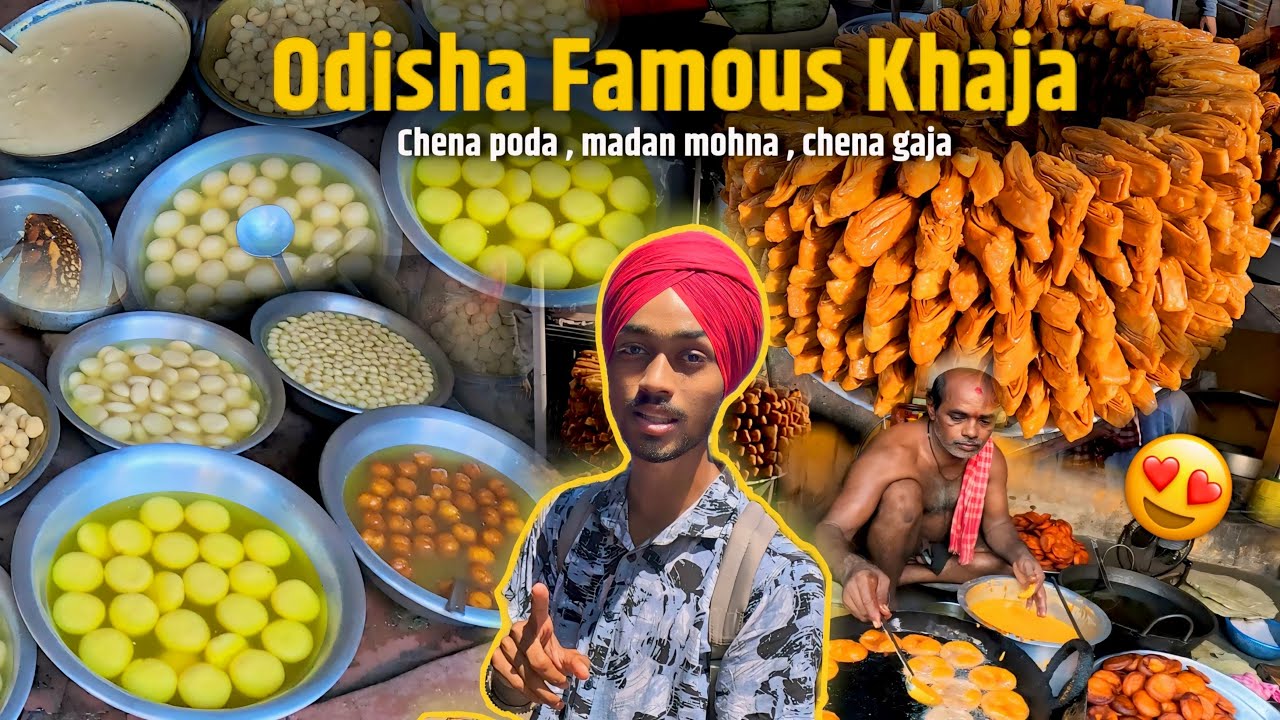 Odisha Famous Khaja 😍 *Chena Poda 🍮 Madan Mohna , Chena Gaja* 🍨 || Puri ...