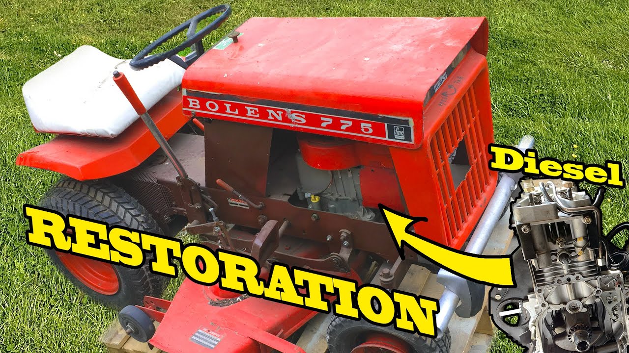 Vintage tractor restoration | 1968 Bolens Husky 775 | Hatz Diesel swap ...