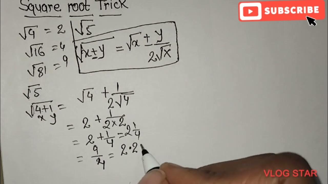 SQUARE ROOT BEST TRICK _compatative exam_FIND SQ.ROOT IN SEC.#squareroot #squareroottricks # ...