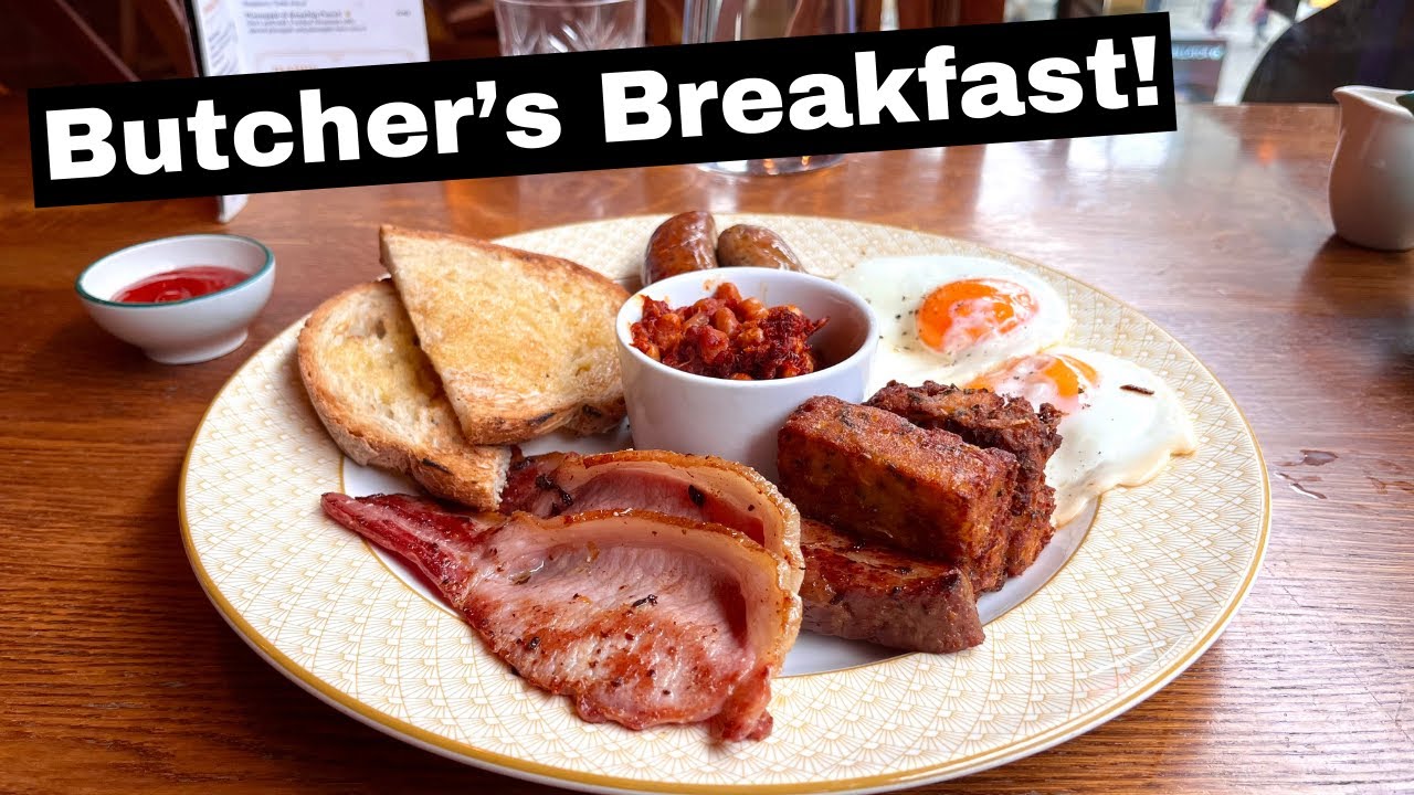 Trying a Butcher's Breakfast! - What was in it? - YouTube