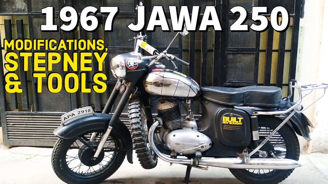1967 Jawa 250 Update - Mods, Stepney & Tools - YouTube