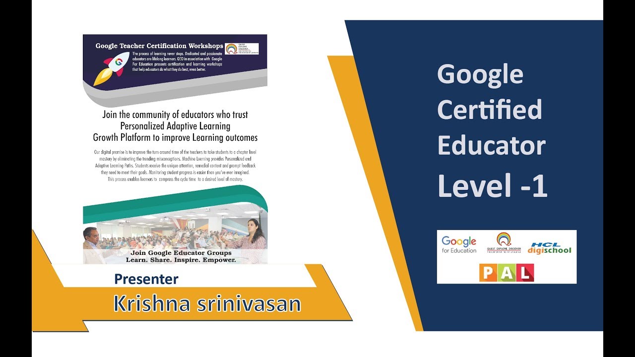 Google educator certification workshop - YouTube