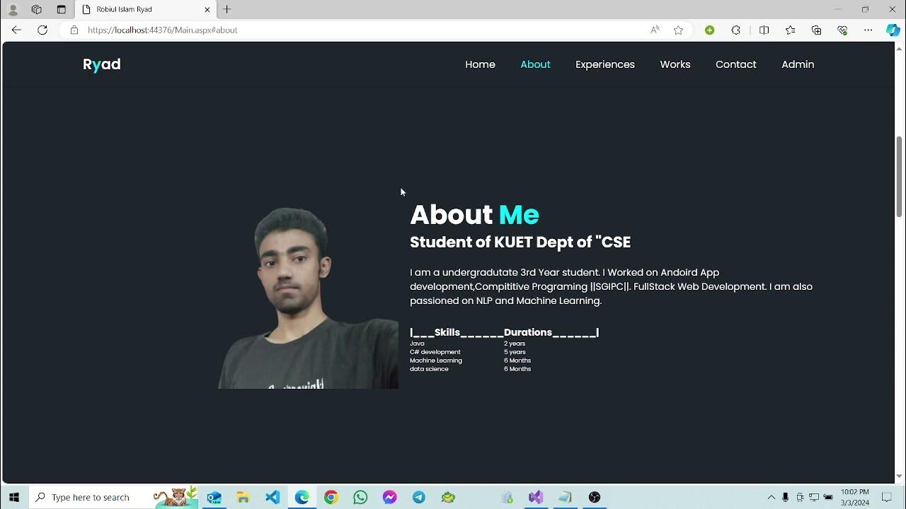Dynamic Portfolio using ASP.NET webforms. - YouTube