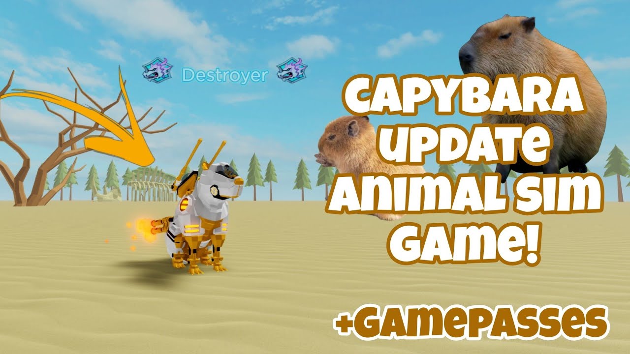 CAPYBARA UPDATE in ANIMAL SIM (ROBLOX) - YouTube