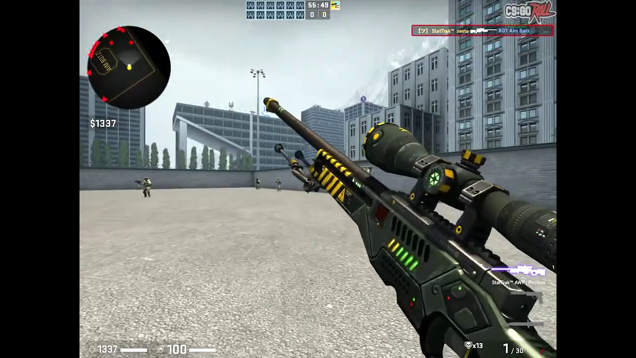 Stattrak Awp Phobos factory new showcase gameplay - YouTube