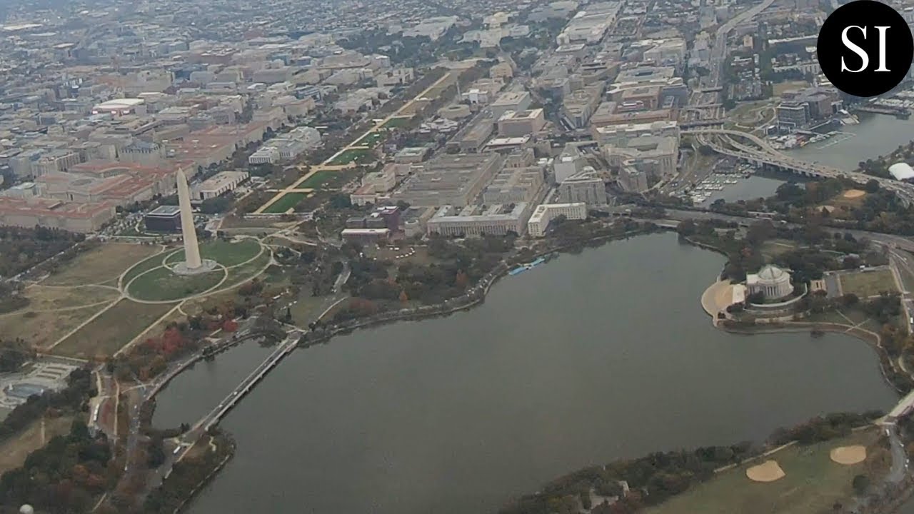 Taking off from Washington, DC | Aerial View of DC Landmarks | DCA ...
