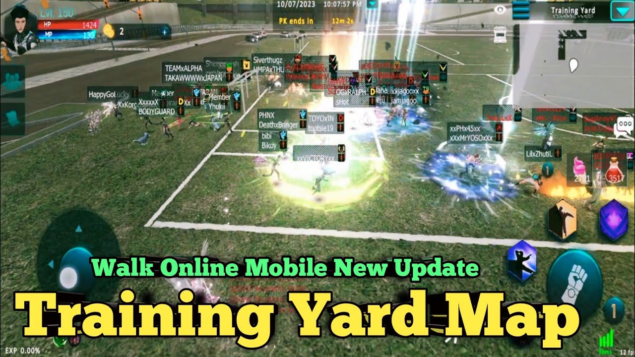 Walk Online Mobile | First PK at The Training Yard Map Using Brawler ...