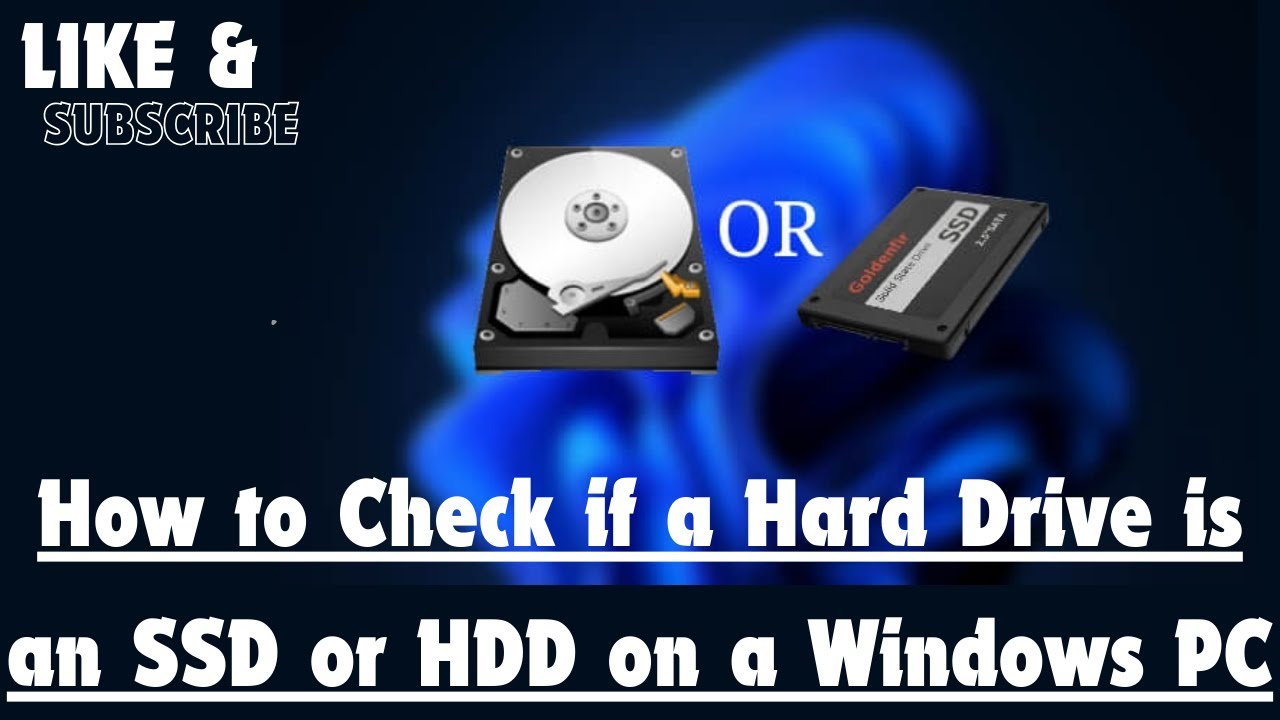 How to Check if a Hard Drive is an SSD or HDD on a Windows PC - YouTube
