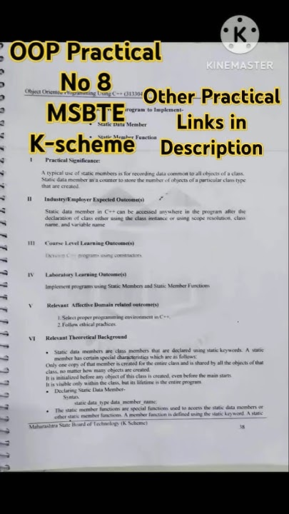 OOP Practical No.8 MSBTE k-scheme || oop practical 8|| MSBTE || msbte k-scheme - YouTube