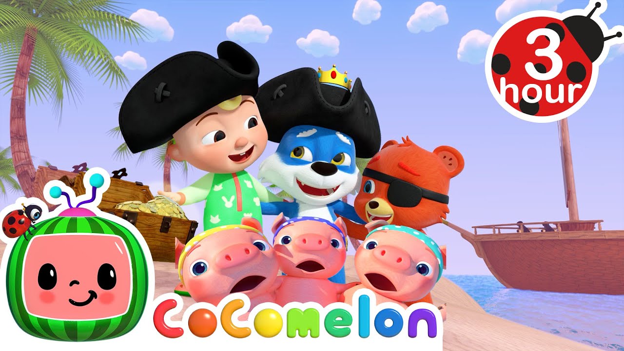 Three Little Pigs: Pirate Edition| Cocomelon - Nursery Rhymes | Fun ...