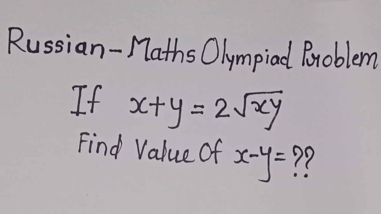 Russian - Maths Olympiad Problem #maths #mamtamaam - YouTube